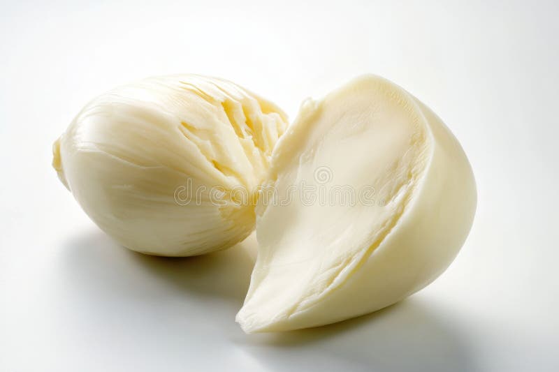 Provolone Cheese Isolated on Clean White Background with Sharp Details ...