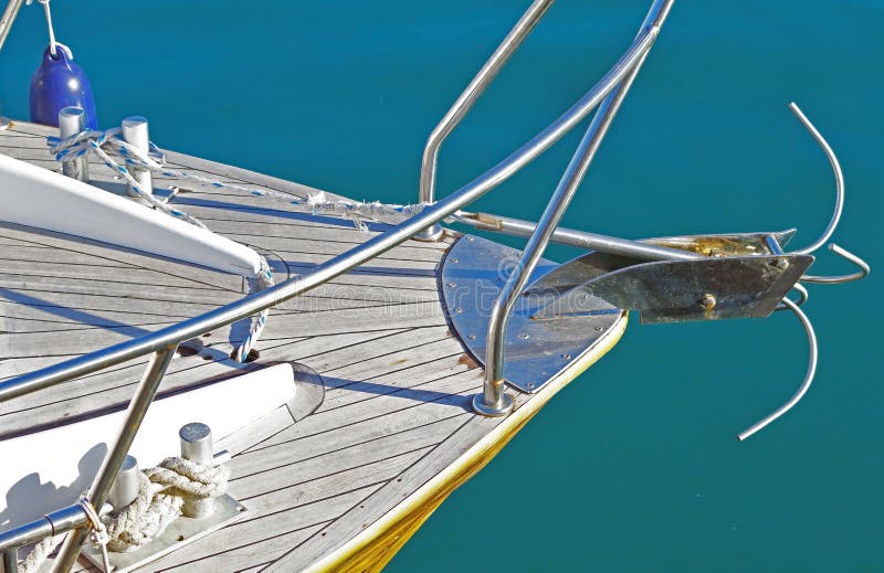 Prow of boat stock image. Image of calm, detail, reflection - 108536875