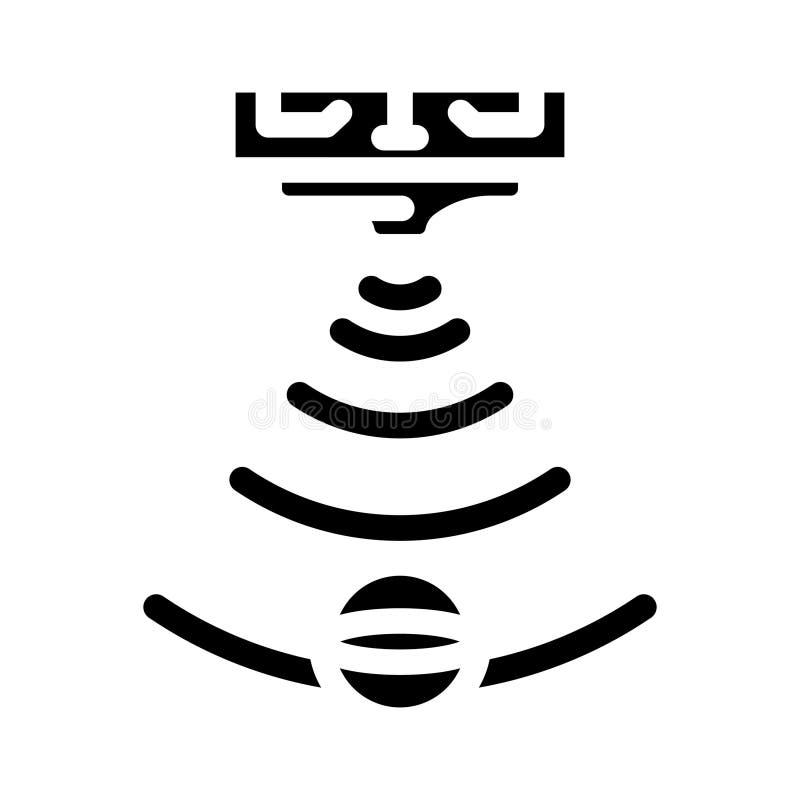Proximity Sensor Module Glyph Icon Vector Illustration Stock ...