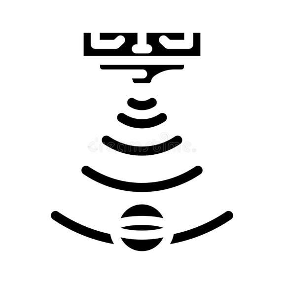 Proximity Sensor Module Glyph Icon Vector Illustration Stock ...