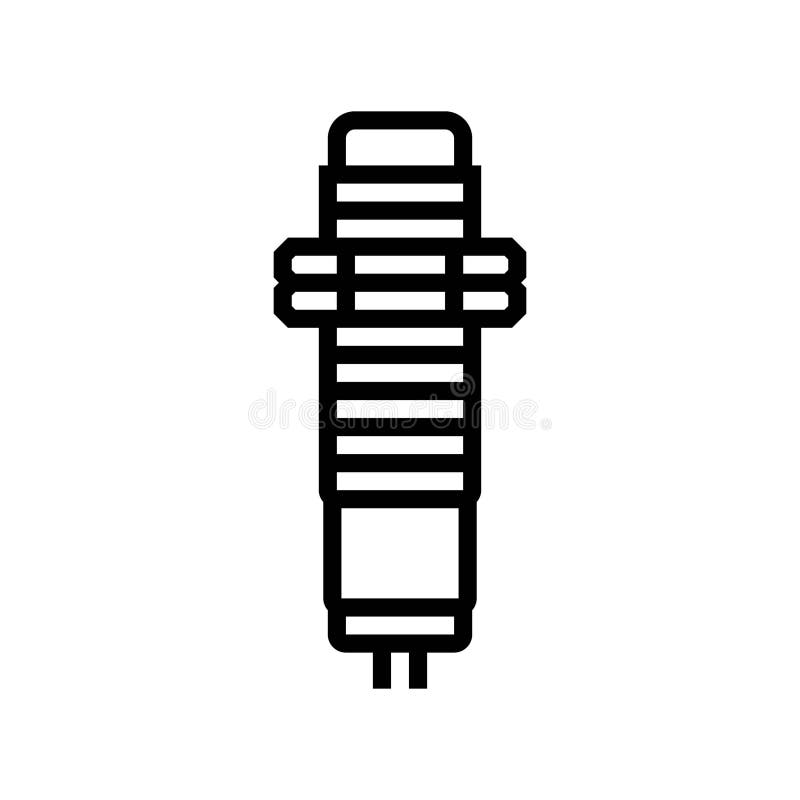 Proximity Sensor Module Line Icon Vector Illustration Stock Vector
