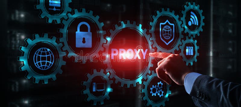 Proxy Server. Cyber Security. Concept of Network Security on Virtual ...