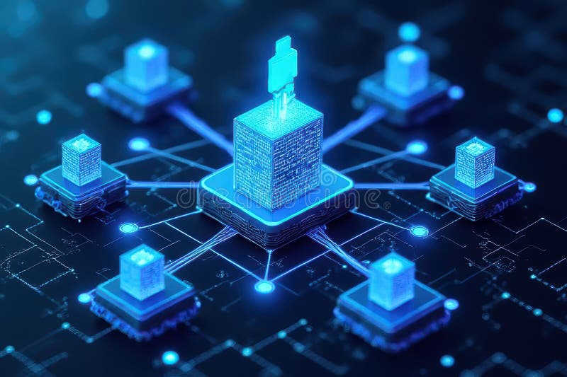 Proxy Server and Data Visualization Stock Illustration - Illustration ...