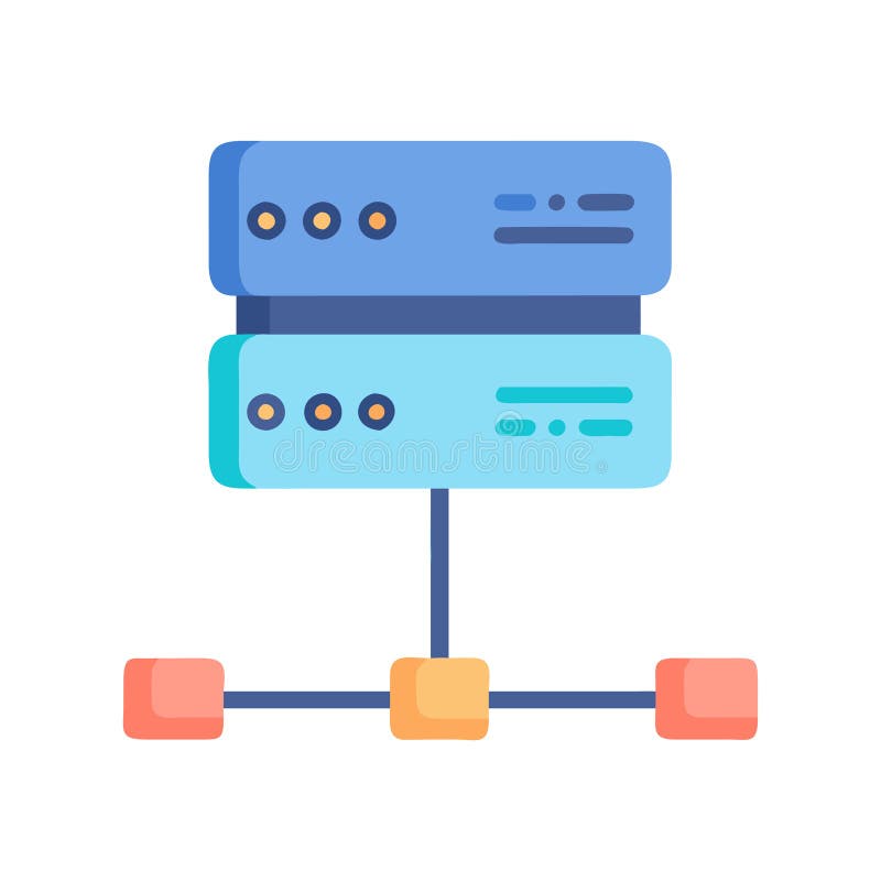 Proxy Server Icon for Network Solutions Stock Illustration ...