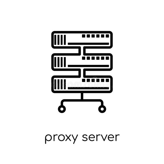 Proxy Server Icon. Trendy Modern Flat Linear Vector Proxy Server Stock ...