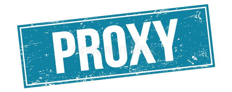 PROXY Text on Blue Grungy Rectangle Stamp Stock Illustration ...