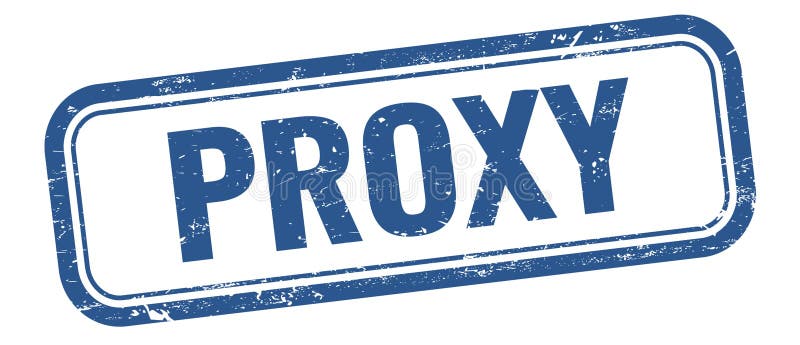 PROXY Text on Blue Grungy Vintage Stamp Stock Illustration ...