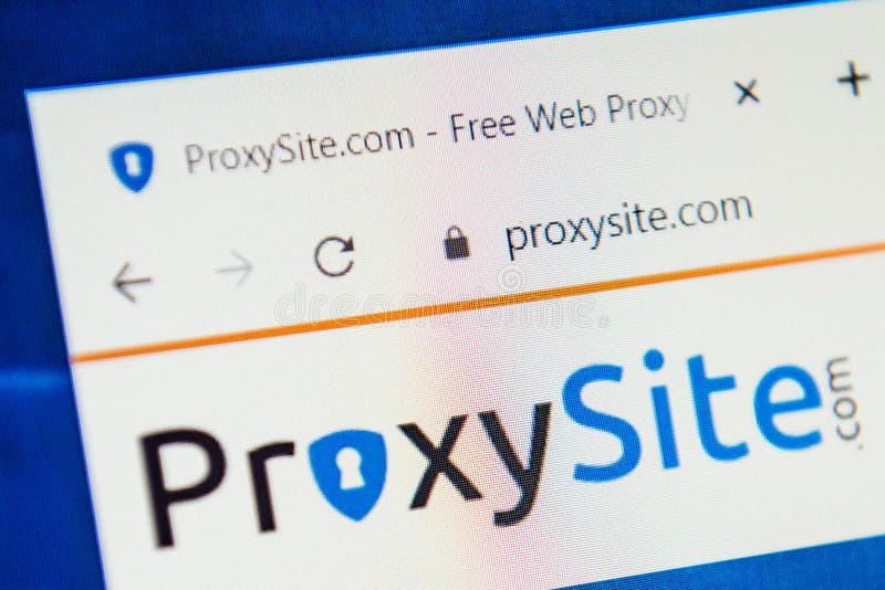 ProxySite.com Web Site. Selective Focus. Editorial Photography - Image ...