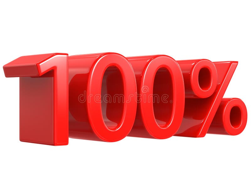 100% Prozent Von, 100 Prozentsatz 3d Stock Abbildung - Illustration von ...