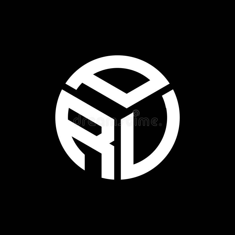 PRU Letter Logo Design on Black Background. PRU Creative Initials ...