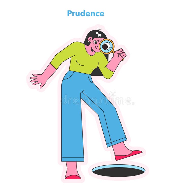 Prudence Concept. Vector Illustration. Stock Vector - Illustration of ...