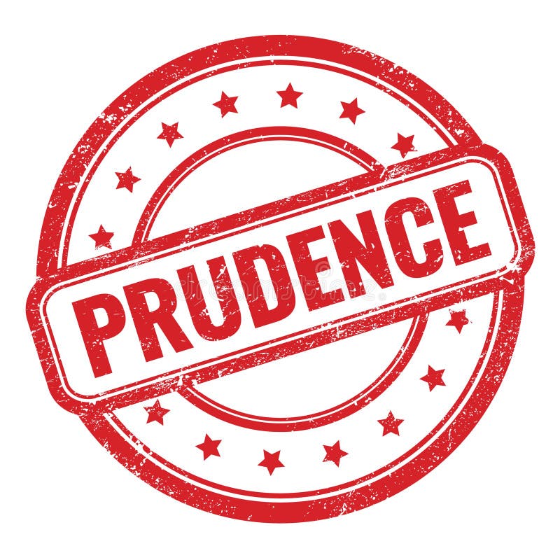 PRUDENCE Text Written on Red Grungy Round Stamp Stock Illustration ...