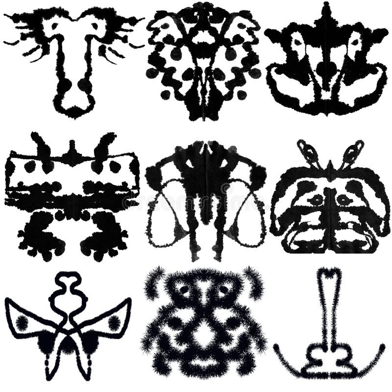 Prueba de nueve Rorschach stock de ilustración. Ilustración de humano ...