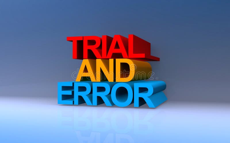 Prueba y error en azul stock de ilustración. Ilustración de textura ...