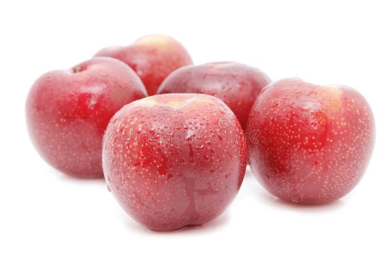 Rode pruimen stock foto. Image of recept, voedsel, rood - 53986