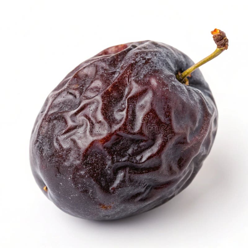 Prune Fruit Over White Isolated on White Background Stock Illustration ...