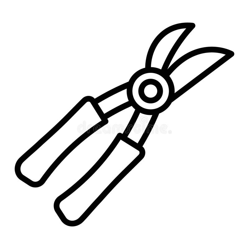 Pruner Icon Linear Logo Mark in Black and White Stock Vector ...