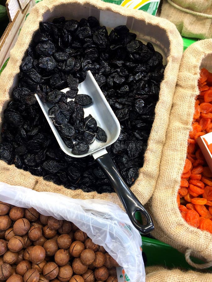Prunes in a Box with a Match. Stock Image - Image of organic, dried ...