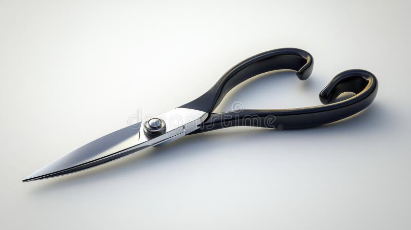 Pruning Shears with Black Handle Isolated on White Background ...