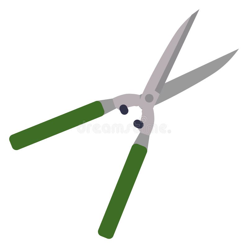 Pruning Shears Icon. Color Garden Trimming Tool Stock Illustration ...