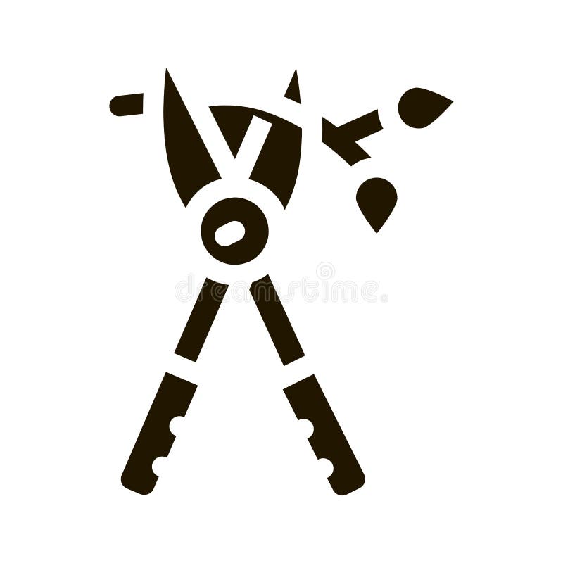 Pruning Shears Icon Vector Glyph Illustration Stock Vector ...
