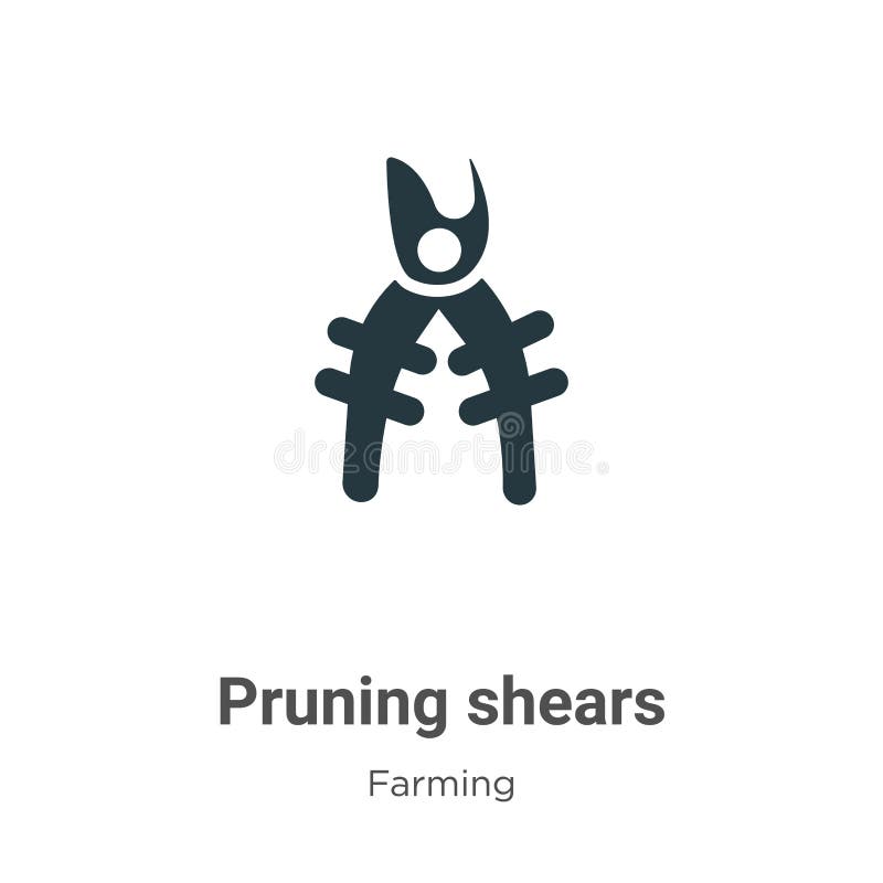 Pruning Shears Vector Icon on White Background. Flat Vector Pruning ...