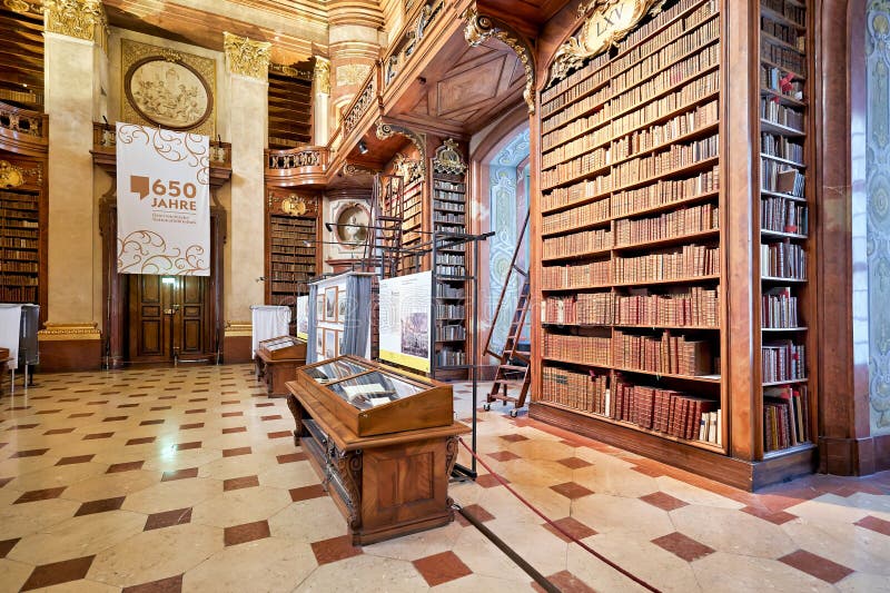 The Prunksaal, Center of the Old Imperial Library Inside the Austrian ...