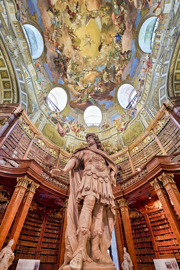 The Prunksaal, Center of the Old Imperial Library Inside the Austrian ...
