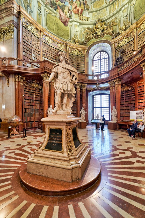 The Prunksaal, Center of the Old Imperial Library Inside the Austrian ...