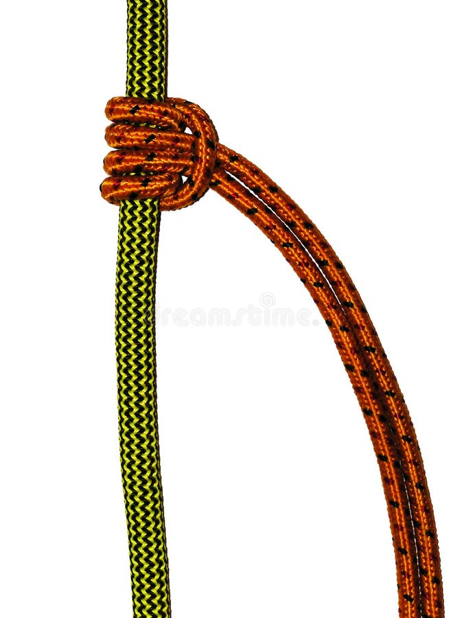 Prusik Knot Or Triple Sliding Hitch Stock Image - Image of loop, coil ...