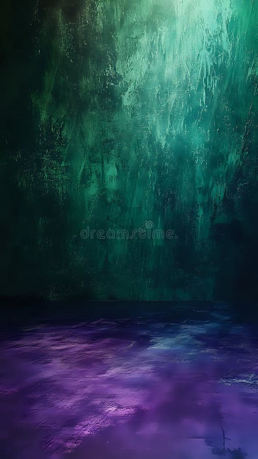 Prussian Blue and Viridian Green Stage Background with Textured Depth ...