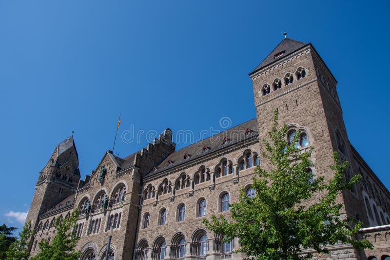 The Prussian Government Building in the Rhine Complex in Koblenz Stock ...