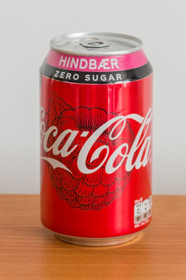Can of Coca-Cola Raspberry Flavour Zero Sugar Editorial Stock Photo ...