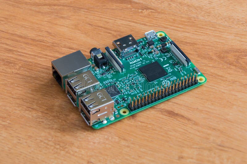 Raspberry Pi 3 Model B. Small Single-board Computer Editorial Stock Image - Image of electric ...