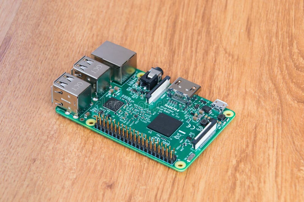 Raspberry Pi 3 Model B. Small Single-board Computer Editorial Photography - Image of singleboard ...