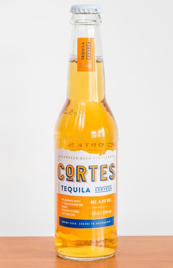 Cortes tequila beer editorial photo. Image of logo, alcoholic - 183542206