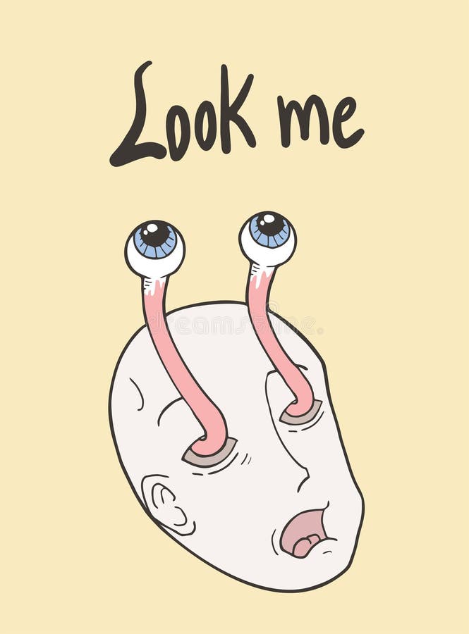 Prying eyes draw stock vector. Illustration of eyes - 290275032