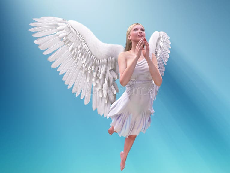 Prying white angel stock illustration. Illustration of holy - 17465832