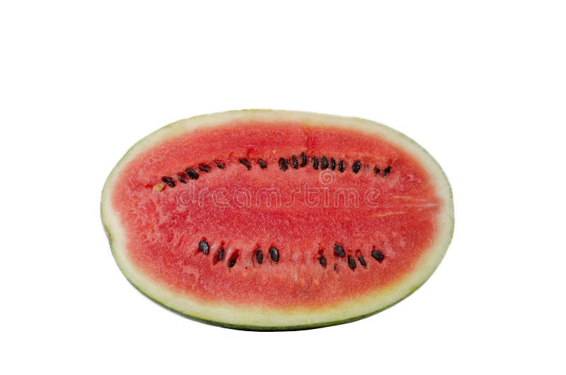 Połówka dojrzałego arbuza zdjęcie stock. Obraz złożonej z organicznie ...