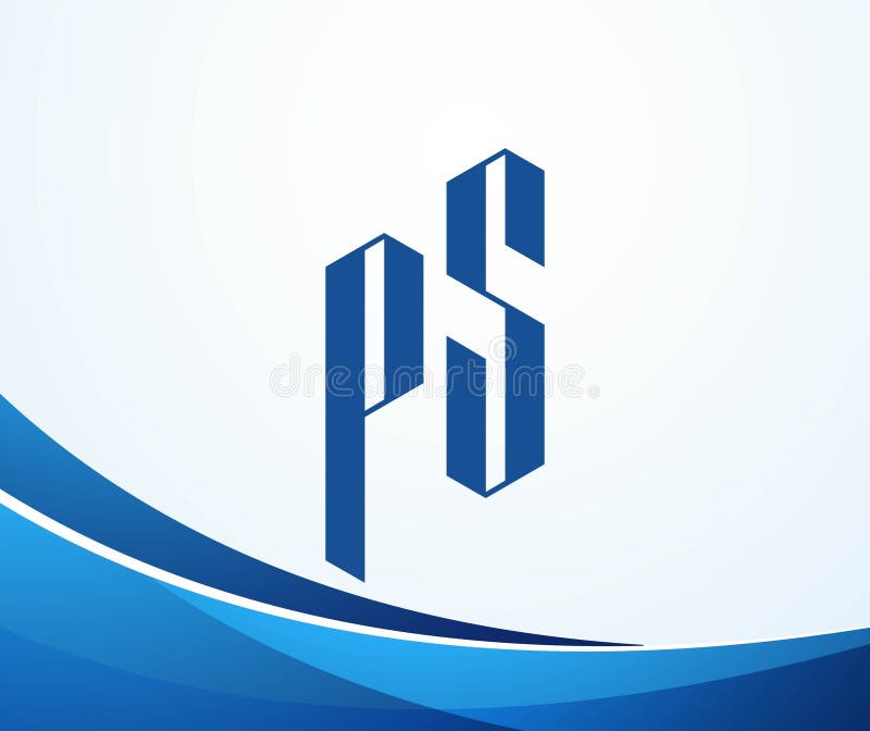 PS Alphabet Letter Logo Design Template Elements Stock Vector ...