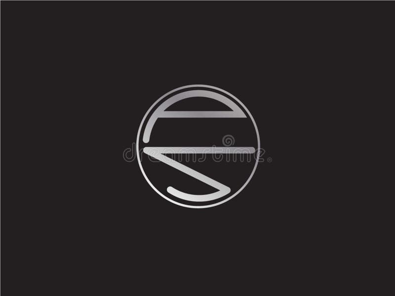 PS Initial Circle Shape Silver Color Later Logo DesignGP Stock Vector ...