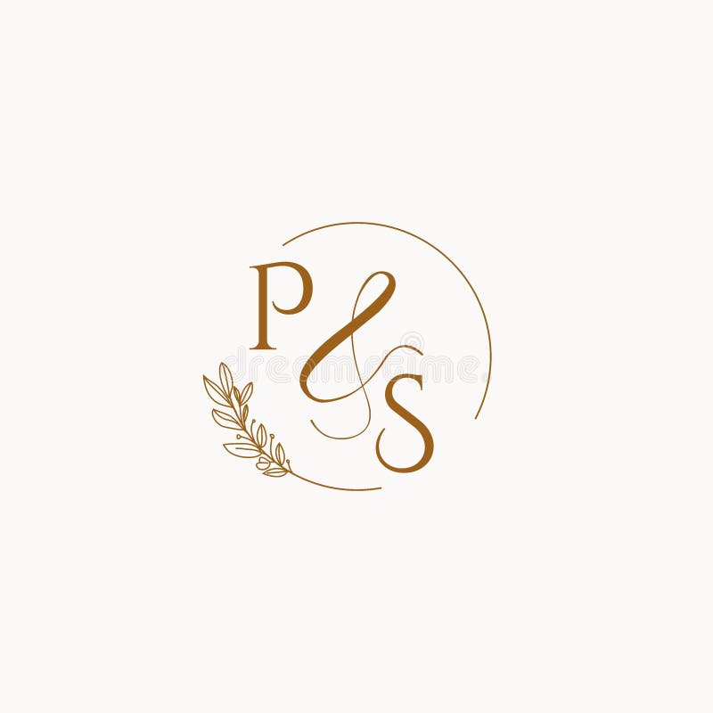 PS Initial Wedding Monogram Logo Stock Illustration - Illustration of ...