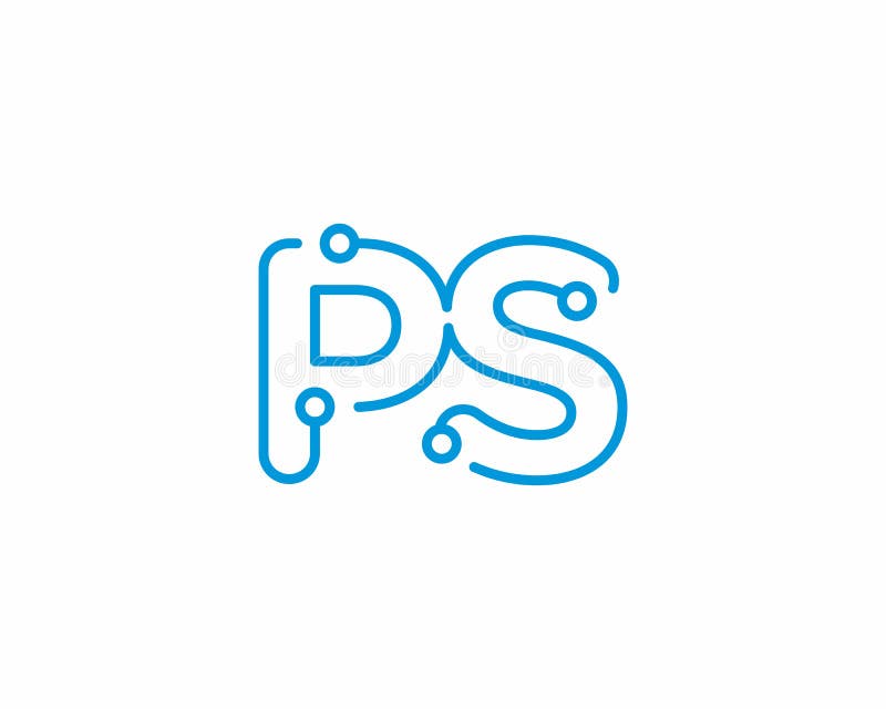 PS Letters, Electronic Circuit, Technology Logo Design Vector 001 Stock ...