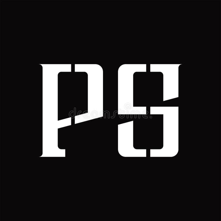 PS Logo Monogram with Middle Slice Design Template Stock Vector ...