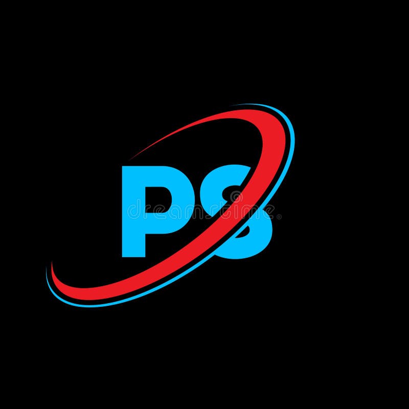 PS P S Letter Logo Design. Initial Letter PS Linked Circle Uppercase ...