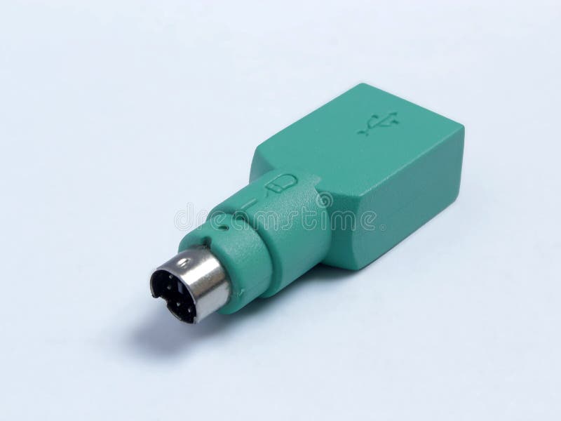 PS2 To USB Adapter, Connector on White Background Stock Image - Image ...