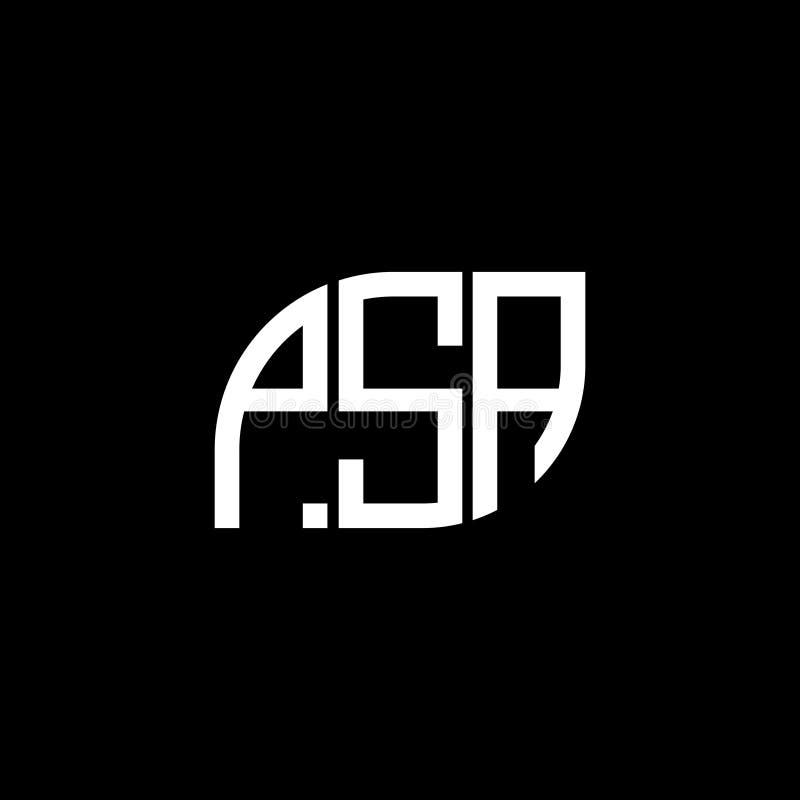 PSA Letter Logo Design on Black Background.PSA Creative Initials Letter ...