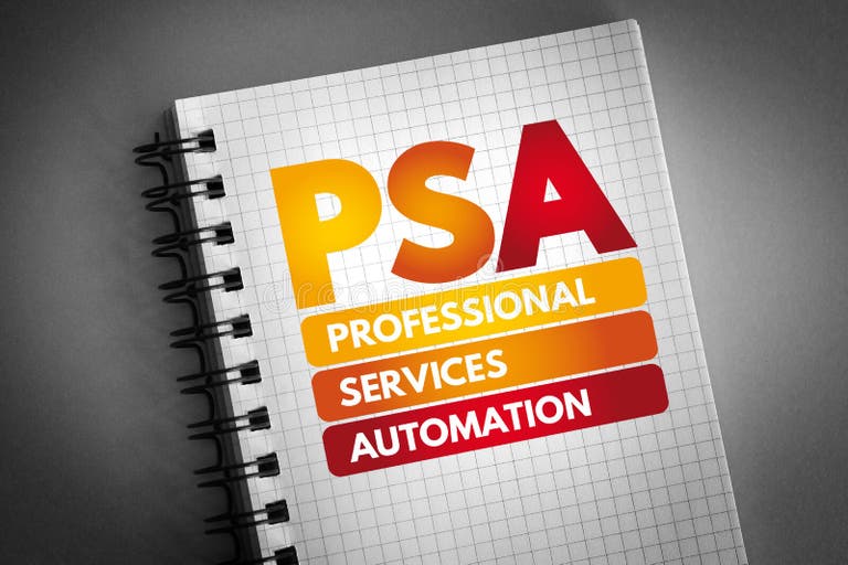 PSA - Professional Services Automation Acronym on Notepad, Technology ...
