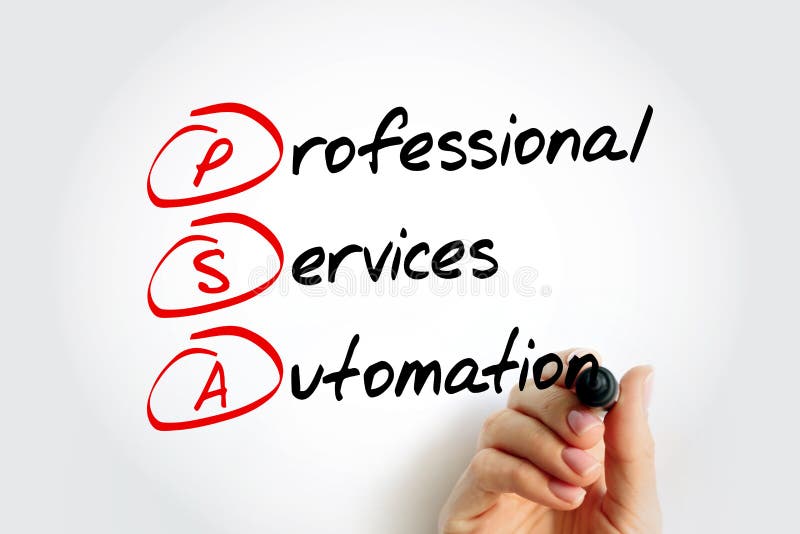 PSA - Professional Services Automation Acronym, Technology Concept ...