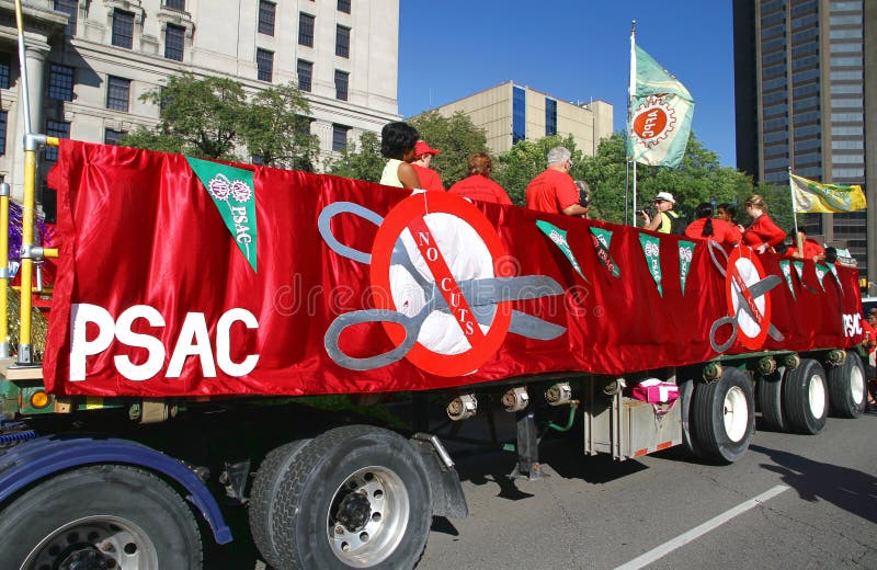 PSAC Union Truck and Banners Editorial Stock Photo - Image of sign ...